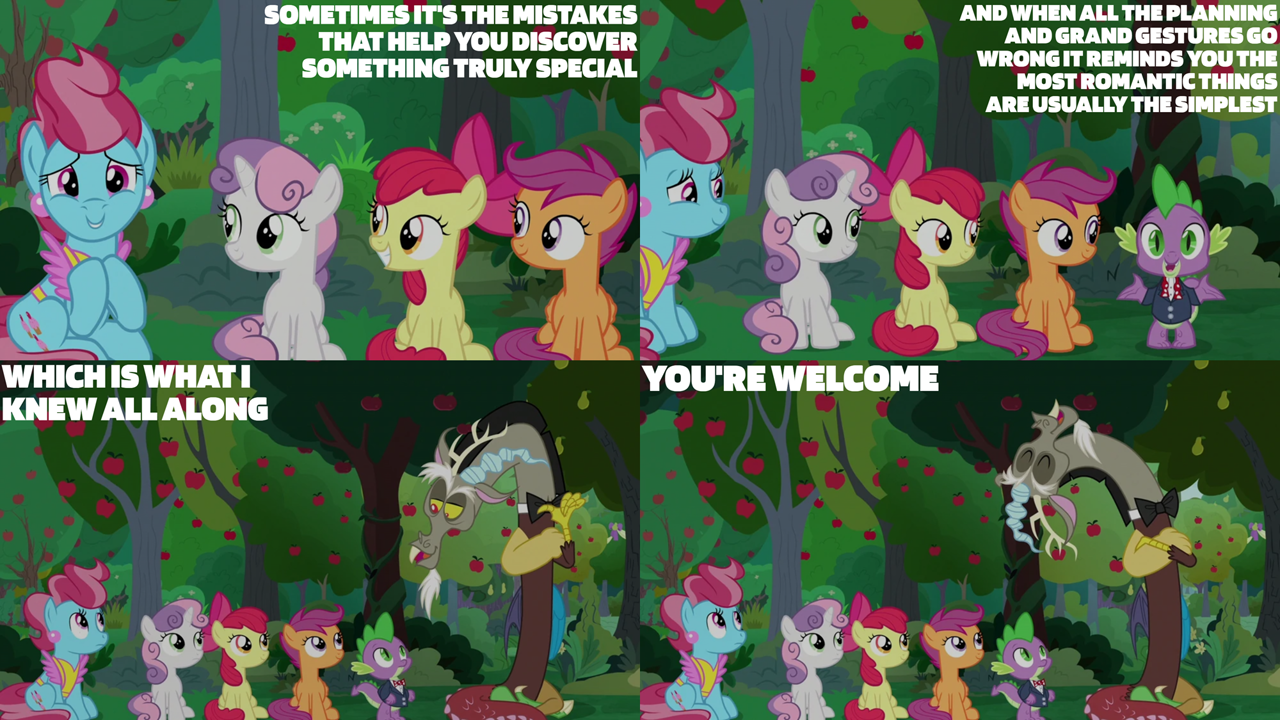 #3168788 - safe, edit, edited screencap, editor:quoterific, screencap, apple bloom, discord ...