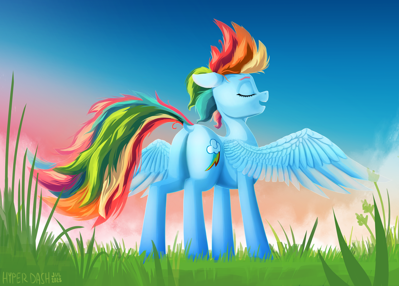 #3168871 - safe, artist:hyper dash, rainbow dash, pegasus, pony, g4 ...