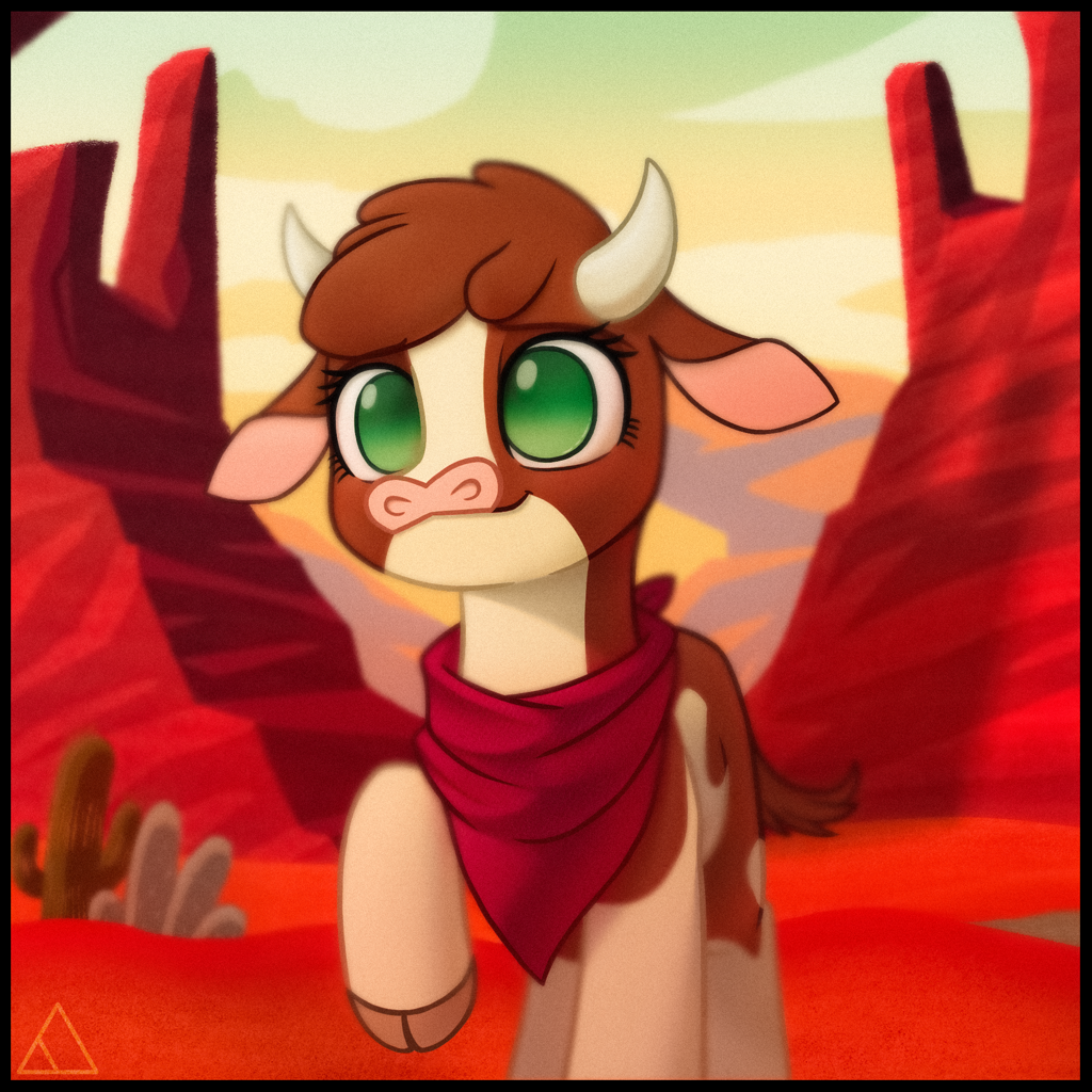 #3171897 - safe, artist:fchelon, arizona (tfh), cow, them's fightin ...