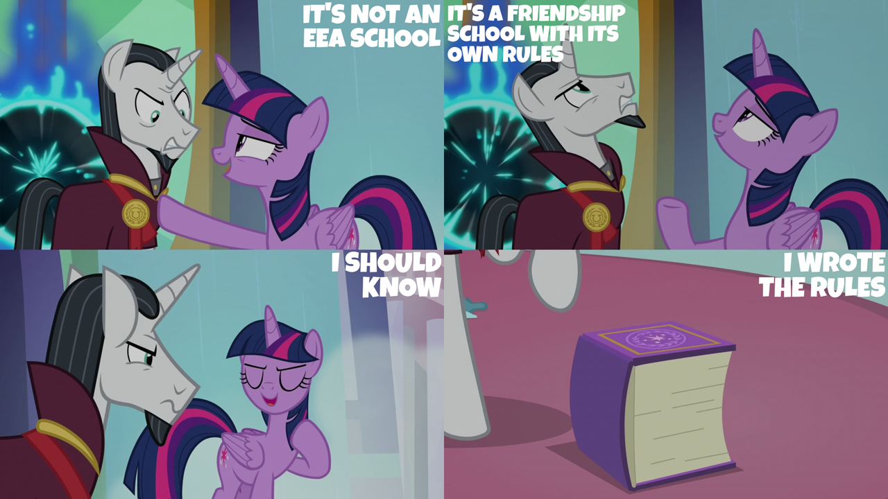 #3156222 - safe, edit, edited screencap, editor:quoterific, screencap, chancellor neighsay ...