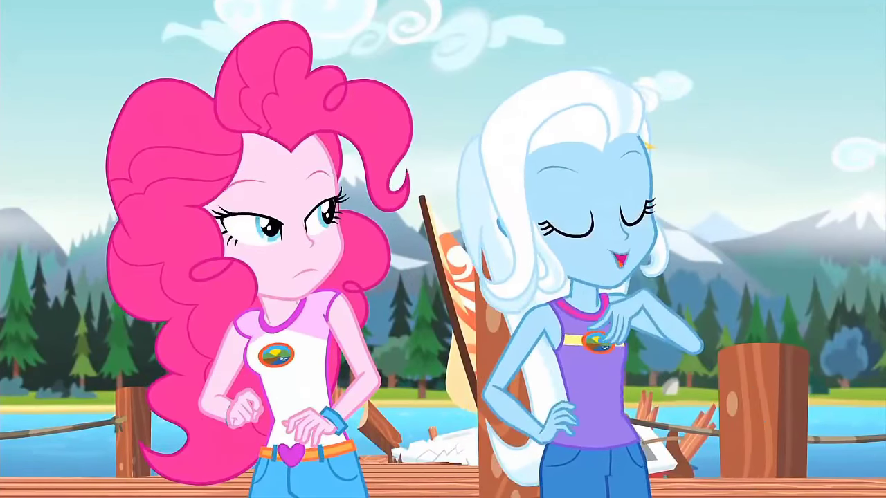 #3173197 - safe, screencap, pinkie pie, trixie, human, equestria girls ...