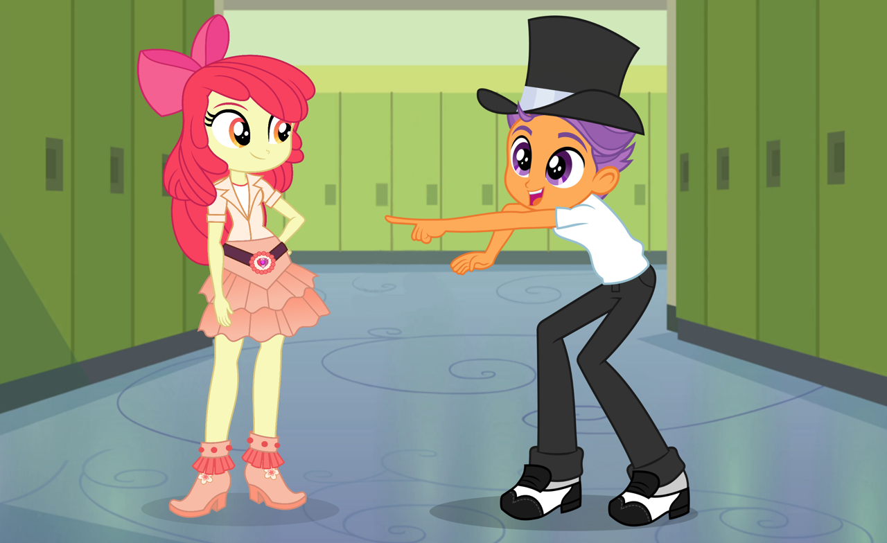 #3173214 - safe, artist:3d4d, apple bloom, tender taps, human ...