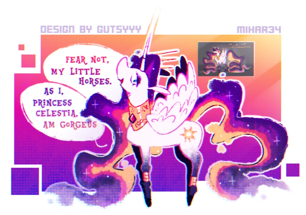 #3173373 - safe, artist:mihar34, princess celestia, alicorn, pony ...