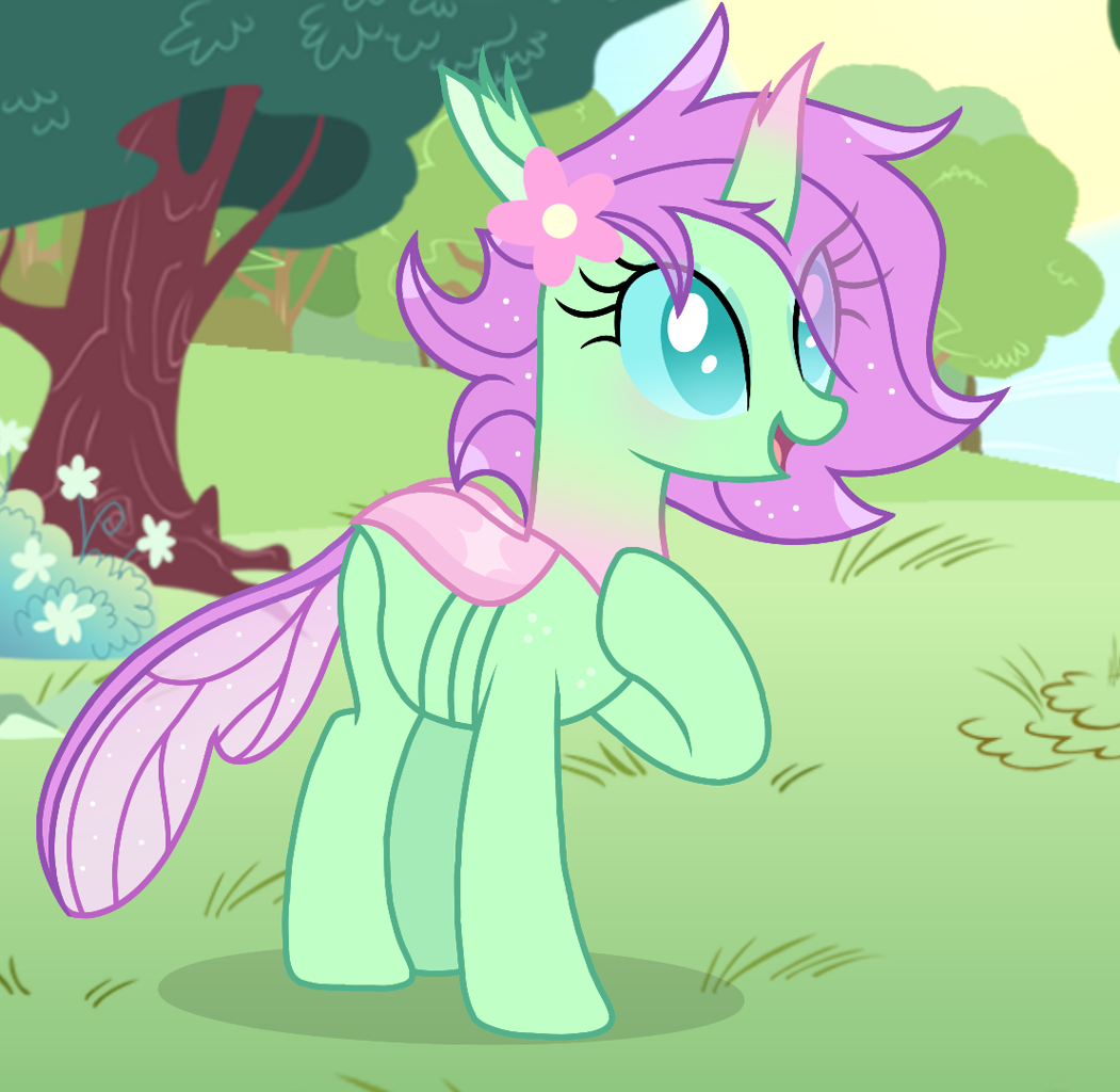 #3173434 - safe, artist:cstrawberrymilk, oc, oc only, oc:hydrangea, changedling, changeling, g4 ...