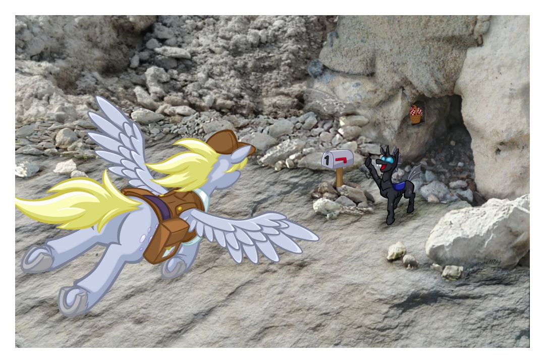 #3159024 - safe, artist:texasuberalles, derpy hooves, oc, oc:occupant ...