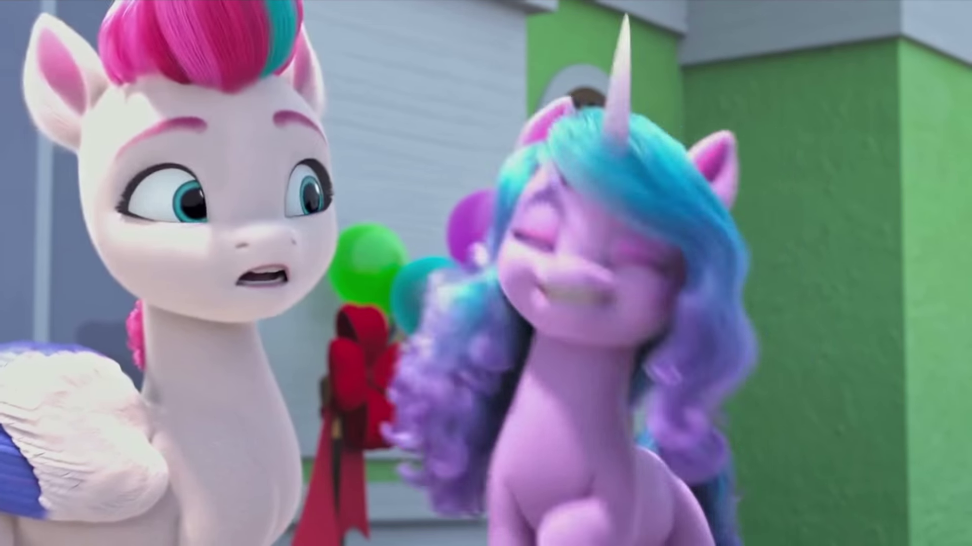 #3159638 - safe, screencap, hitch trailblazer, izzy moonbow, pipp ...