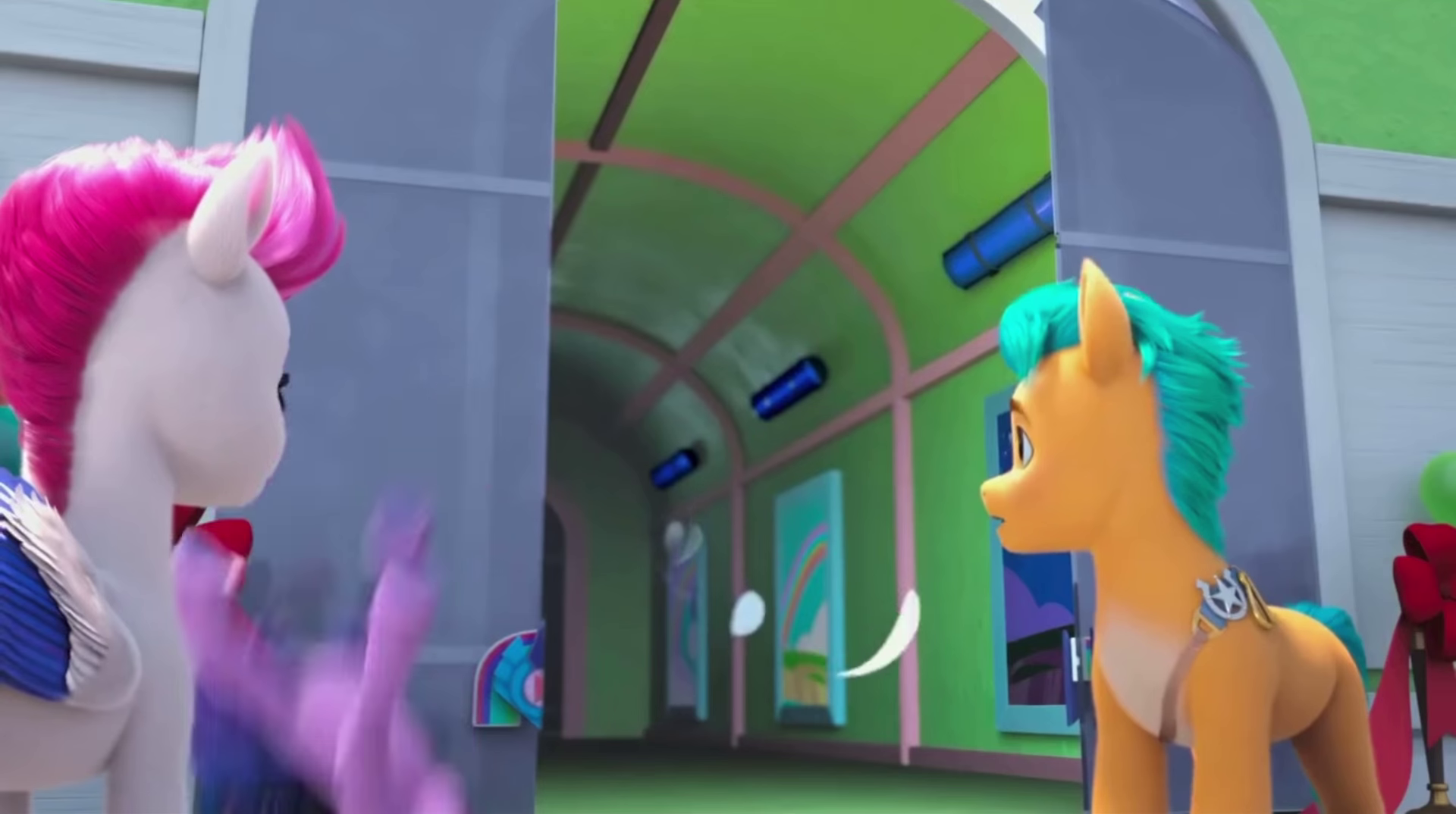 #3159671 - safe, screencap, hitch trailblazer, izzy moonbow, pipp ...