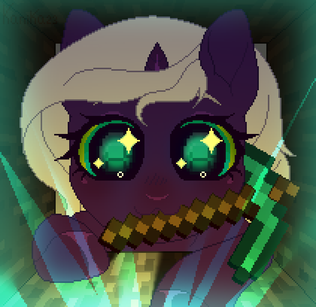#3174535 - artist needed, safe, oc, oc only, oc:avrelia luculus, diamond, minecraft, pixel art ...