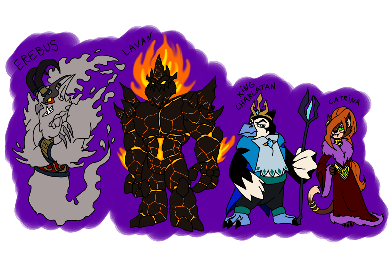 #3180162 - safe, artist:zetikoopa, catrina, erebus, king charlatan ...