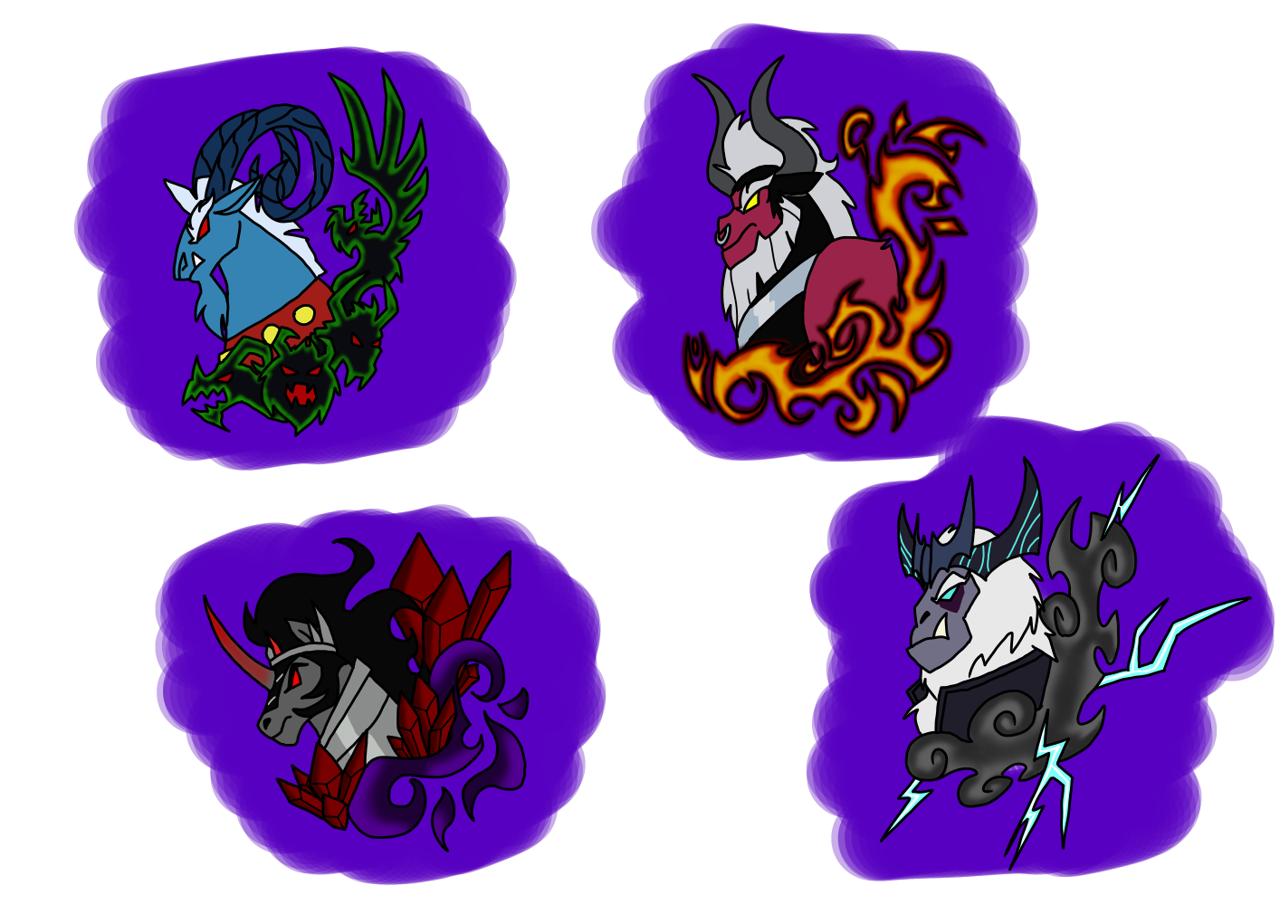 #3180177 - safe, artist:zetikoopa, grogar, king sombra, lord tirek ...