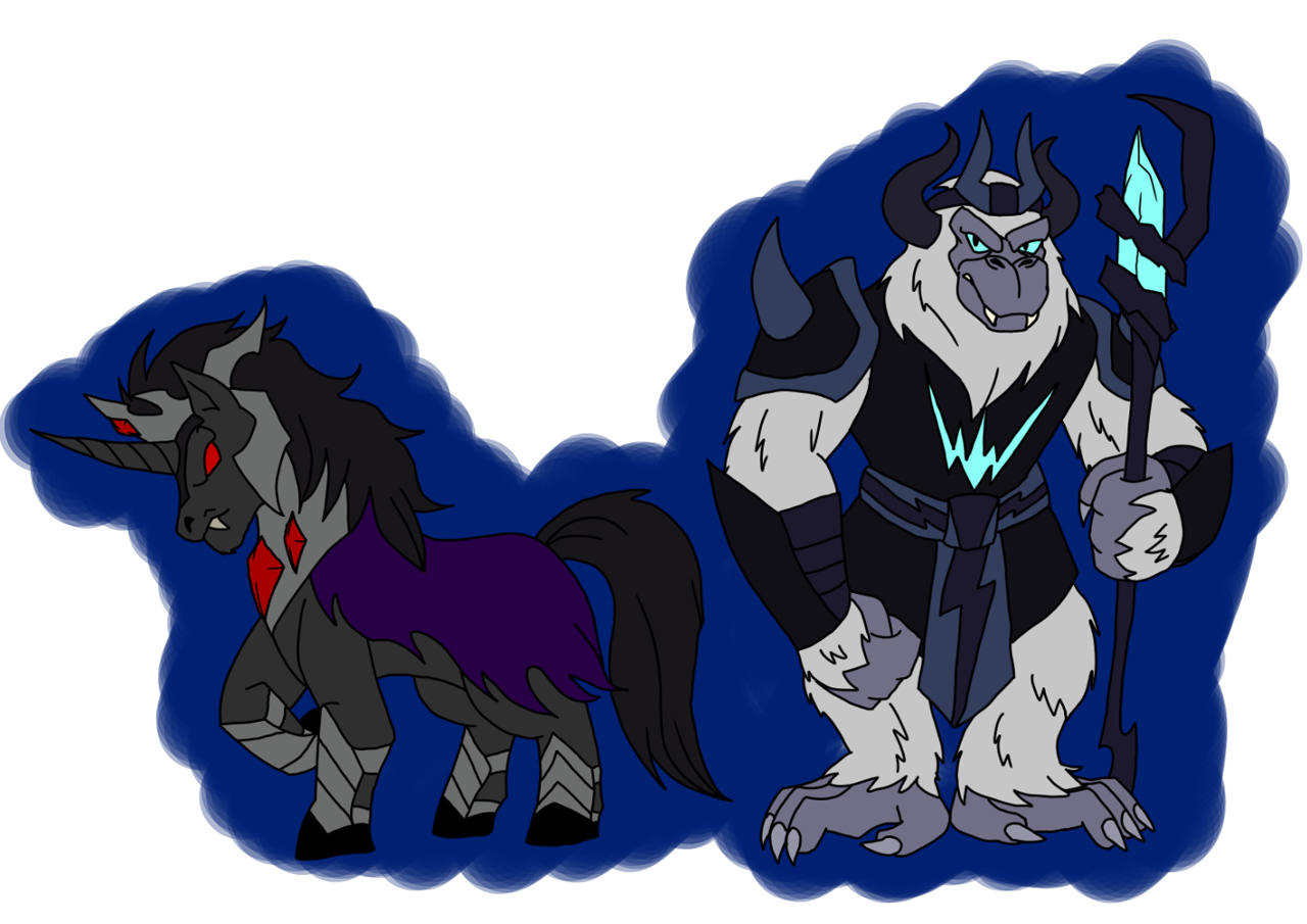 #3180244 - safe, artist:zetikoopa, king sombra, storm king, storm ...