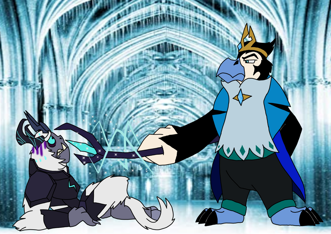 #3180549 - safe, artist:zetikoopa, king charlton, storm king, bird ...