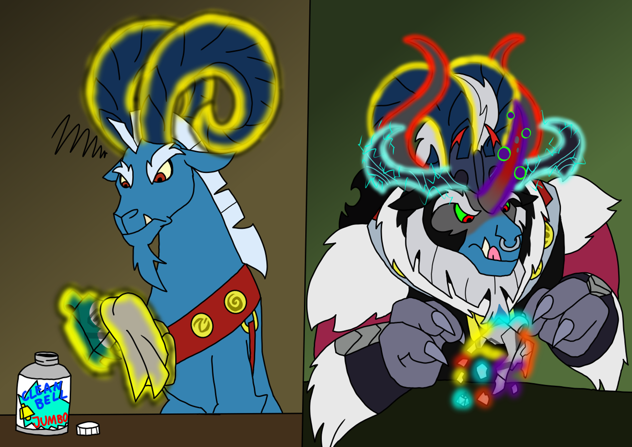 #3180621 - safe, artist:zetikoopa, grogar, king sombra, lord tirek ...