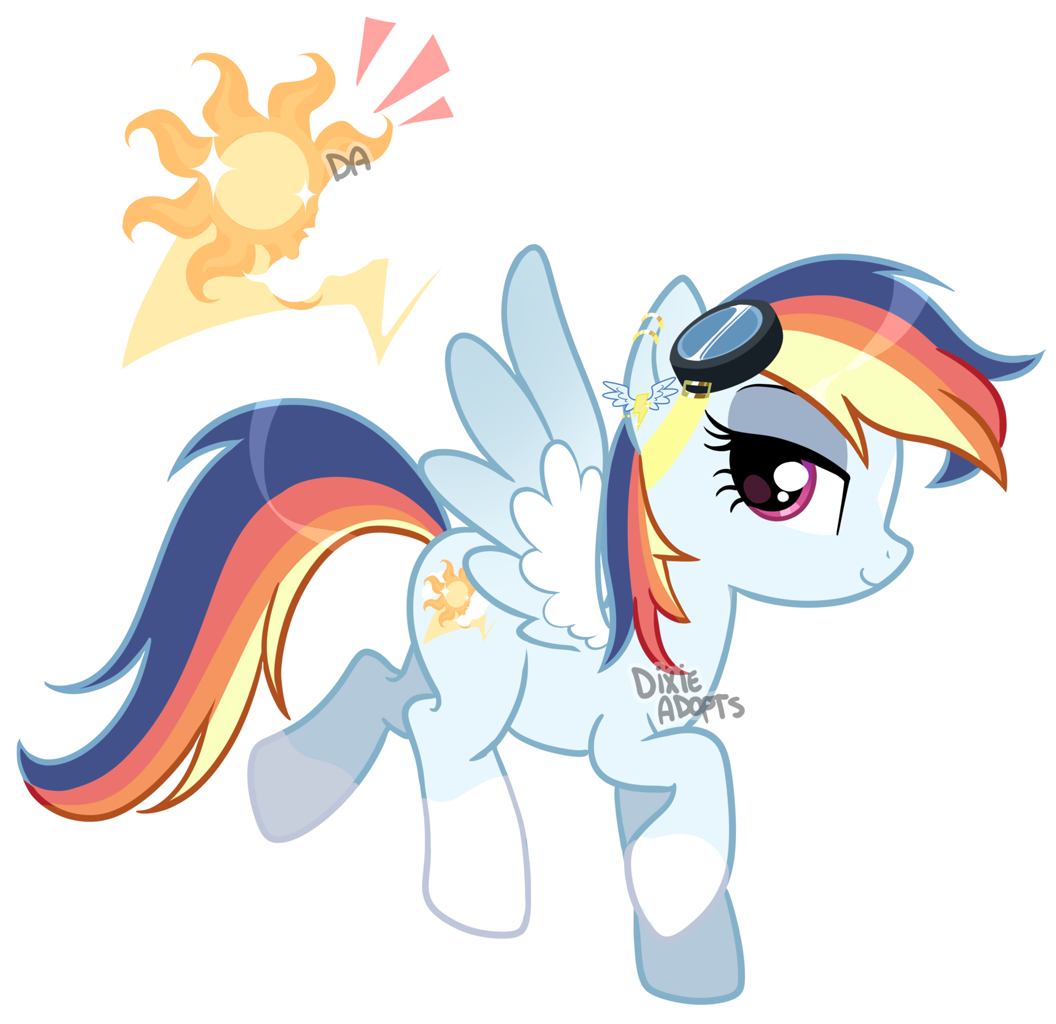 #3180759 - safe, artist:dixieadopts, oc, oc only, oc:roaring sunset, pegasus, pony, coat ...
