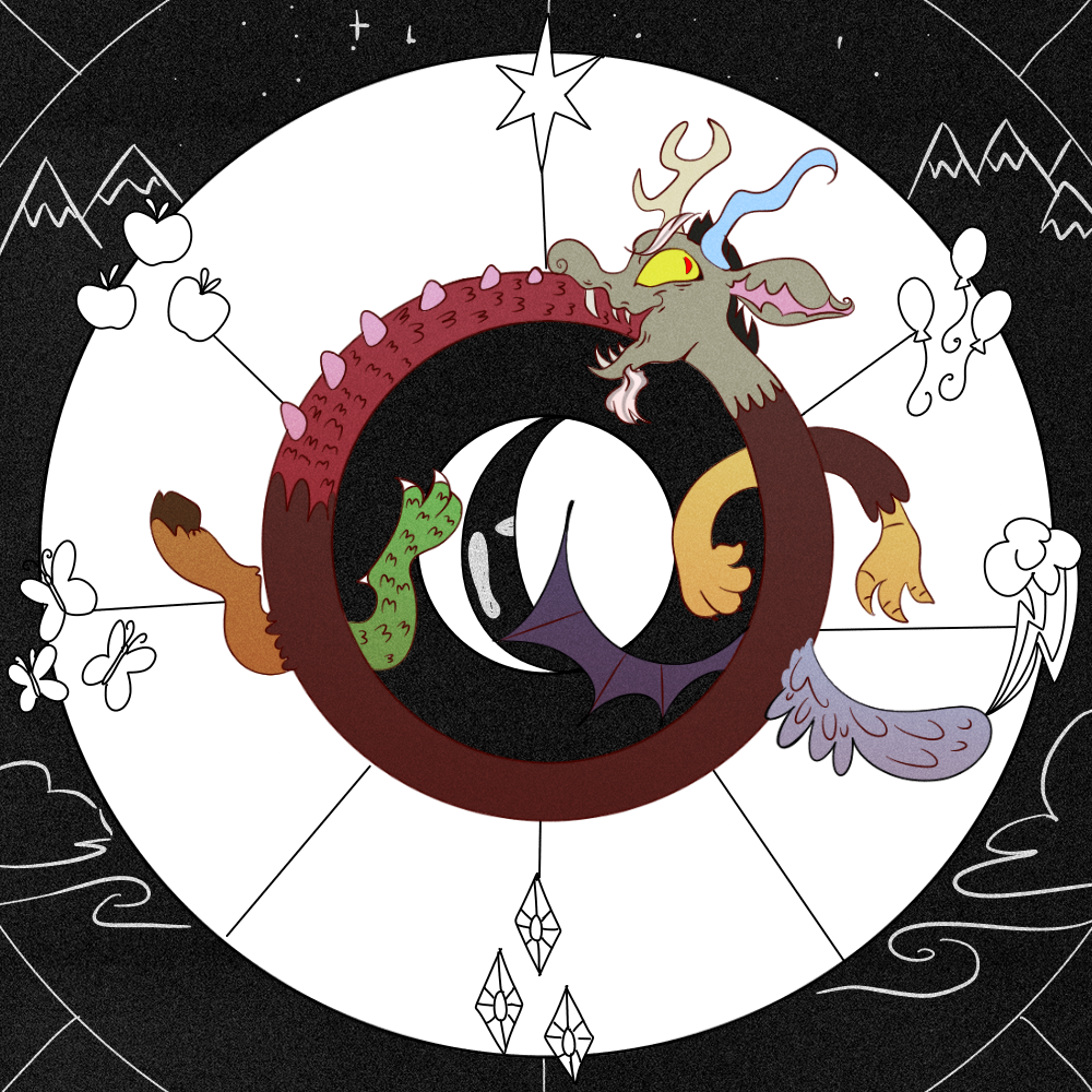 #3181230 - safe, artist:sugvr_alien, discord, butterfly, draconequus ...