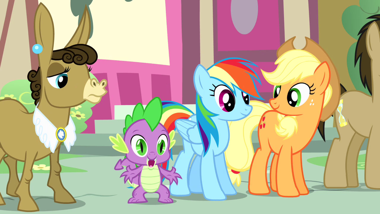 #3181406 - safe, screencap, applejack, doctor whooves, matilda, rainbow ...