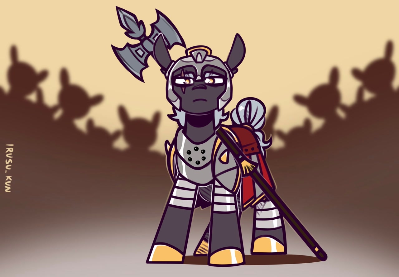 #3182210 - safe, artist:lrusu, oc, oc only, earth pony, pony, armor ...