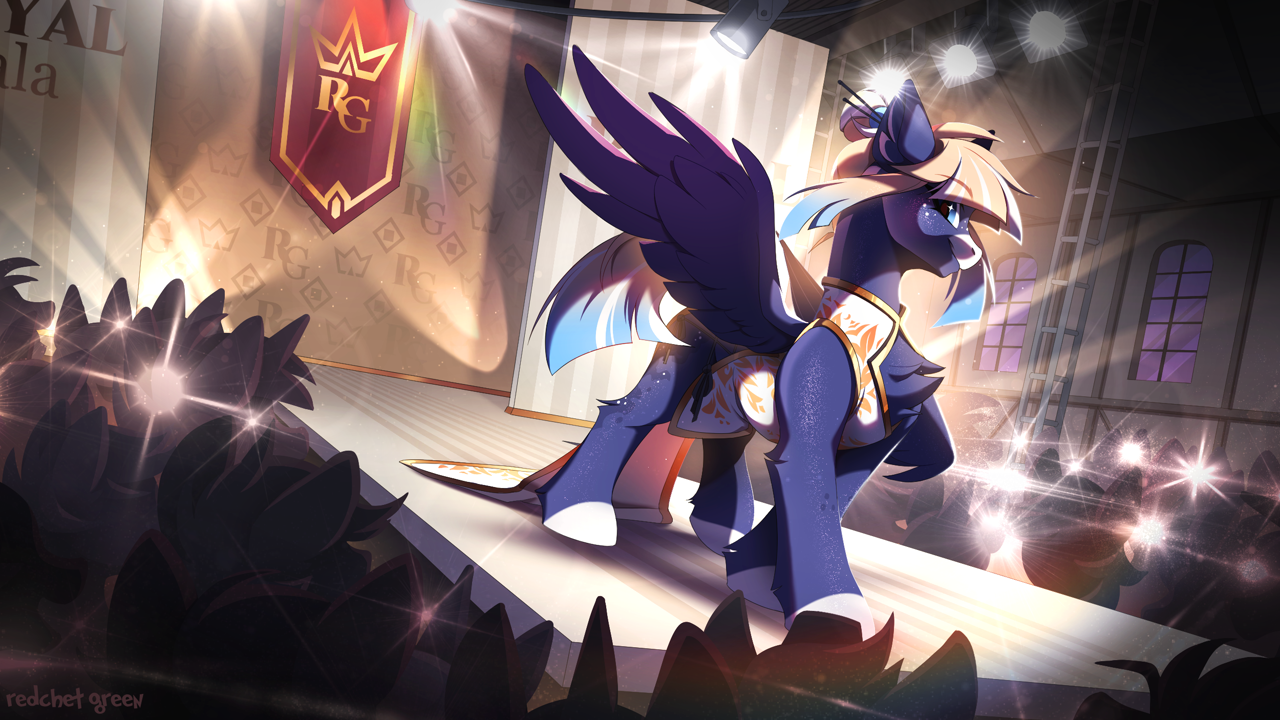 #3182485 - safe, artist:redchetgreen, oc, oc only, oc:kimono silk, pegasus, pony, chest fluff ...