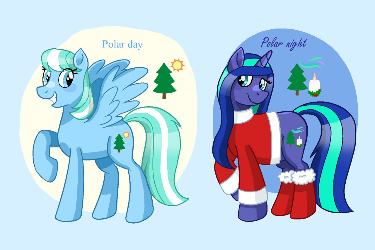 #3182872 - safe, oc, oc only, oc:polar day, oc:polar night, pegasus ...