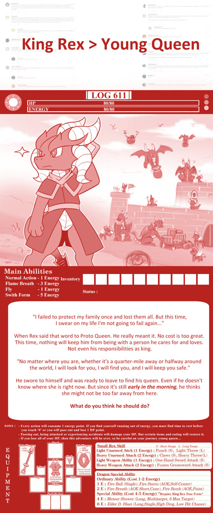 #3183263 - safe, artist:vavacung, oc, oc:king rex, changeling, dragon, comic:the adventure logs ...