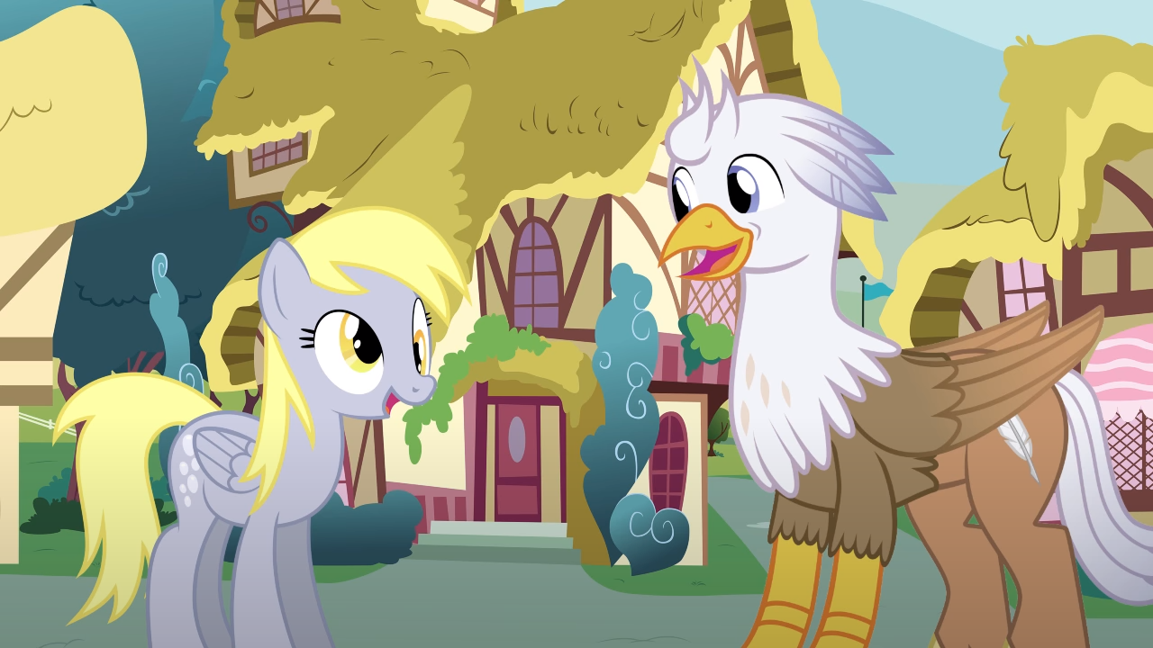 #3184787 - safe, artist:mlp-silver-quill, derpy hooves, oc, oc:silver ...