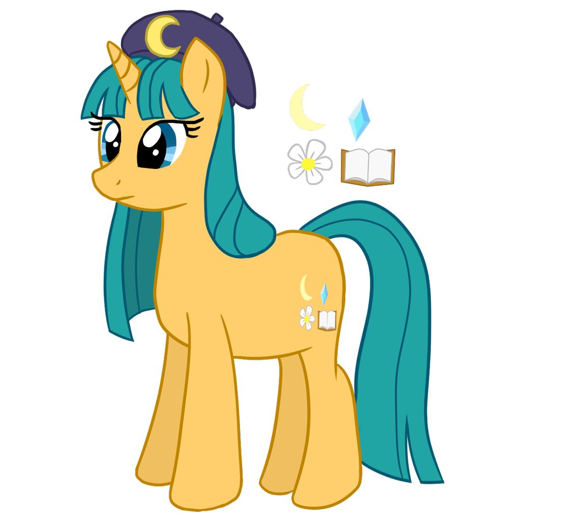 #3185019 - safe, artist:labyrinthine, oc, oc only, oc:september, pony, unicorn, beret, blue eyes ...