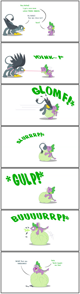 #3185320 - safe, artist:bbbhuey, gabby, spike, dragon, griffon, g4 ...