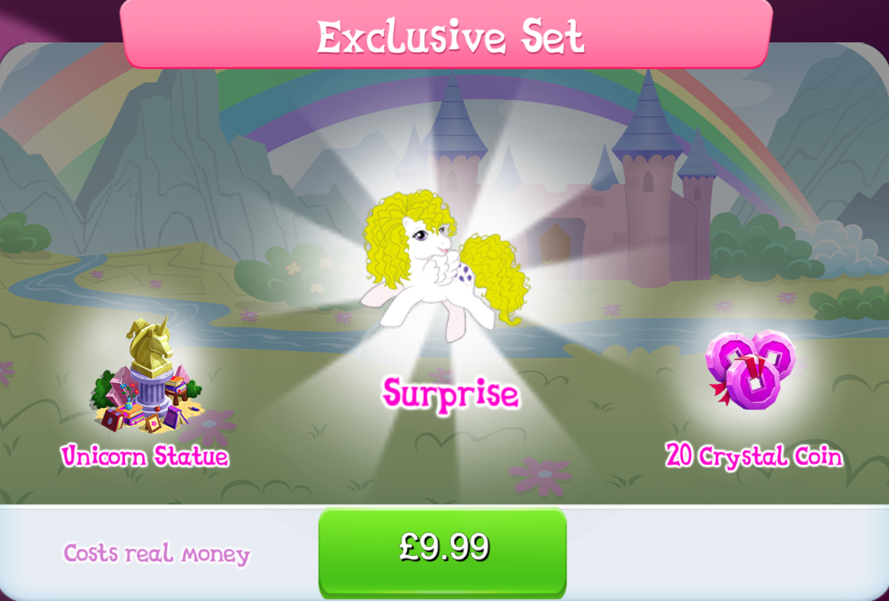#3174995 - safe, gameloft, surprise, pegasus, pony, g1, g4, my little pony: magic princess ...
