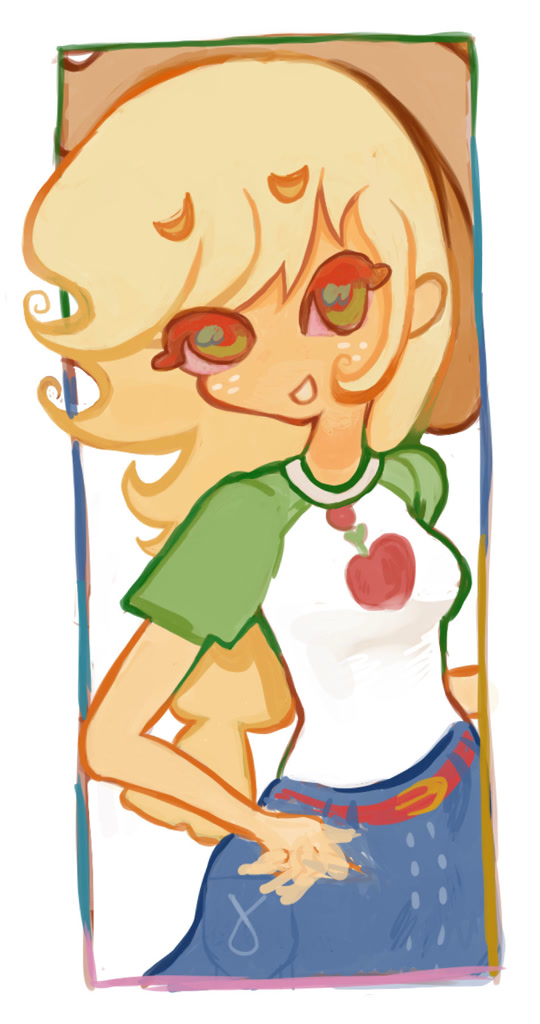 #3185705 - safe, artist:ponywizards, applejack, human, equestria girls ...