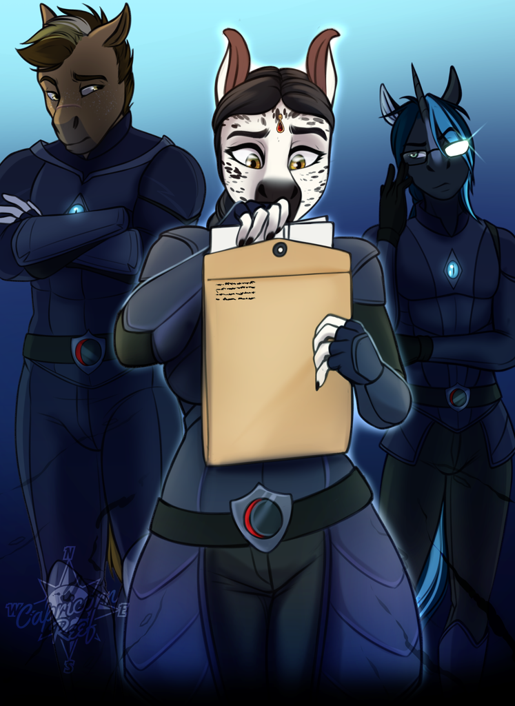 #3185837 - safe, artist:blackblood-queen, oc, oc only, oc:garrett flint, oc:saanvi, oc:terran ...