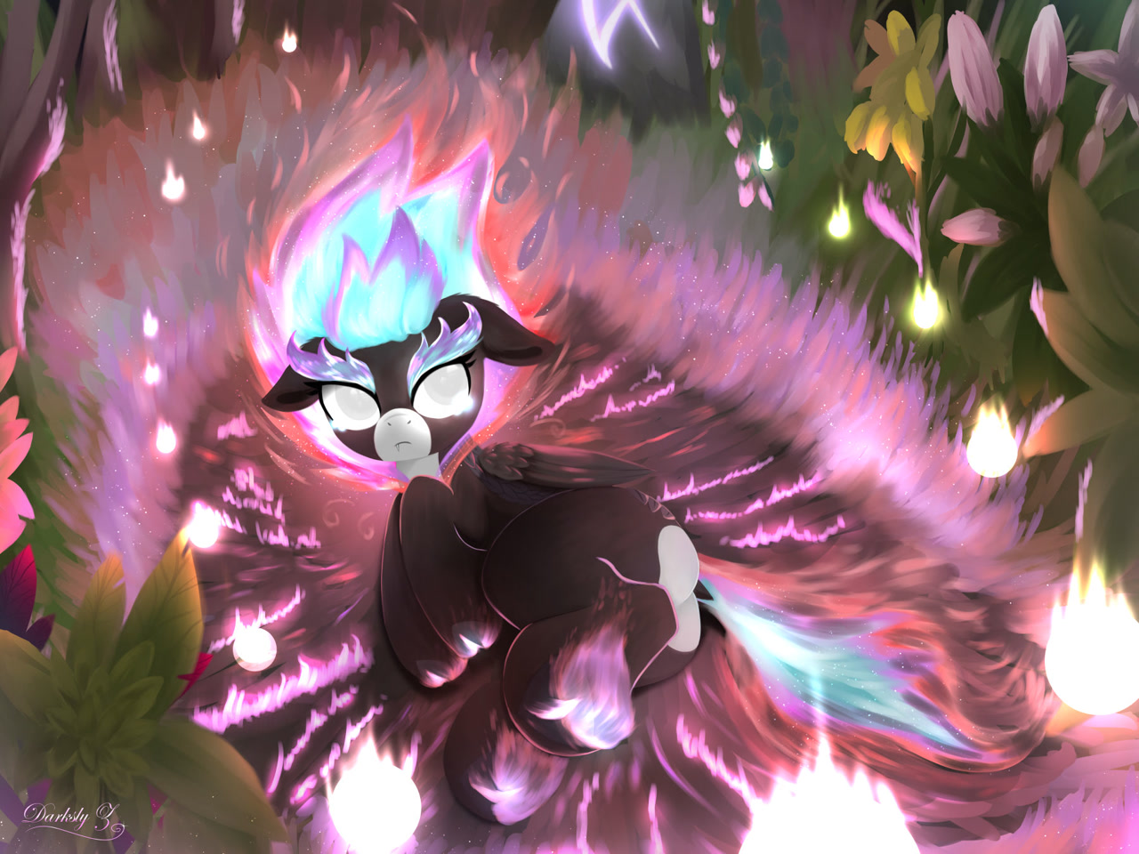 #3186279 - safe, artist:darksly, oc, oc only, kirin, nirik, winged kirin, crying, cute, cute ...