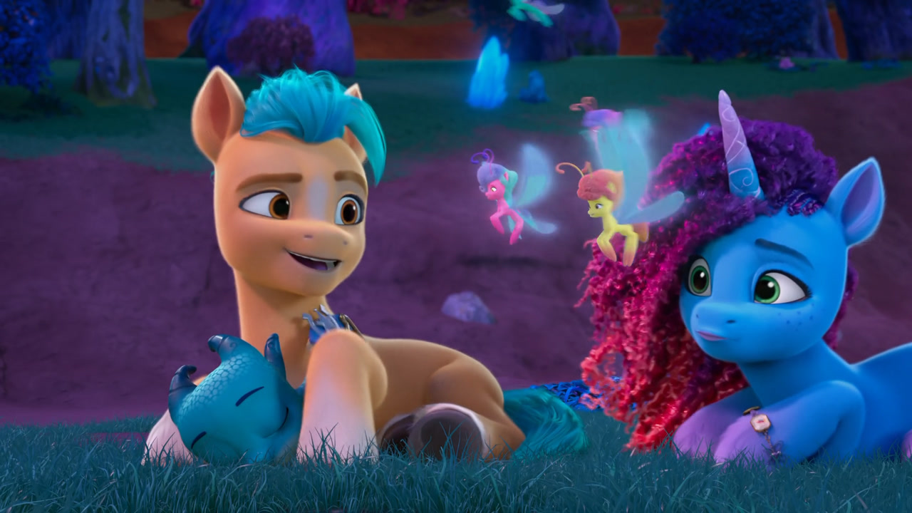 #3186392 - safe, screencap, hitch trailblazer, misty brightdawn, sparky sparkeroni, breezie ...