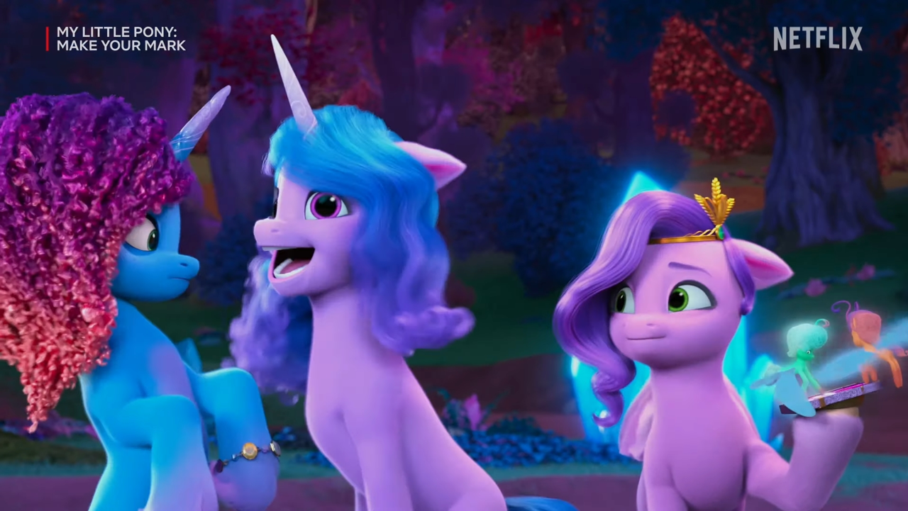 #3186800 - safe, screencap, izzy moonbow, misty brightdawn, pipp petals, breezie, pegasus, pony ...