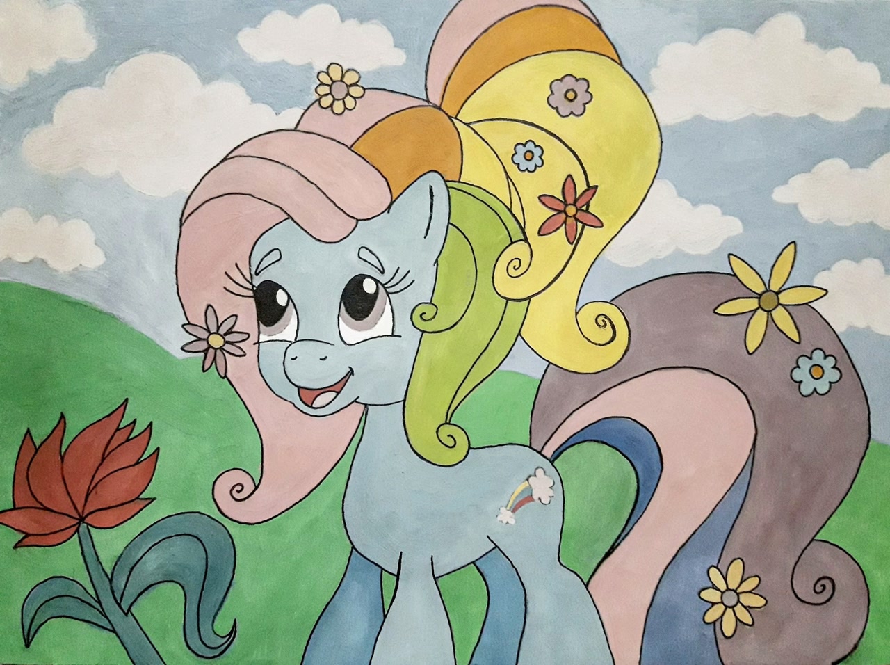 #3187020 - safe, artist:lilacdash, rainbow dash (g3), earth pony, pony ...