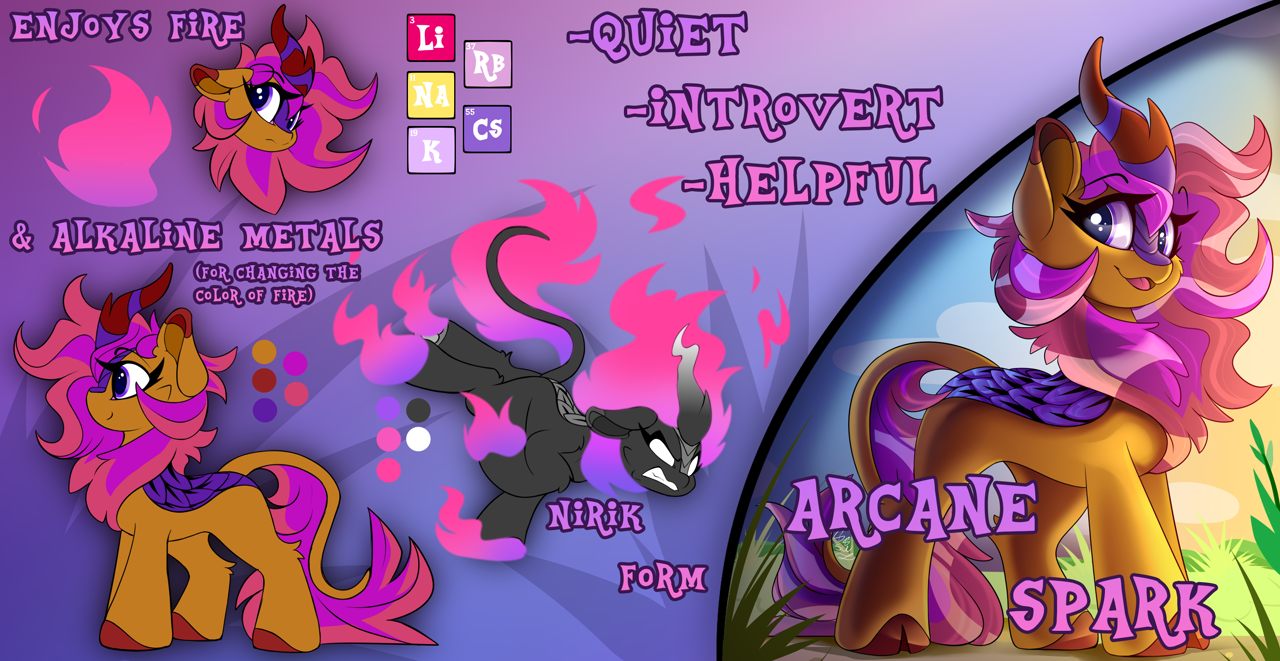 #3187669 - safe, artist:starcasteclipse, oc, oc only, oc:arcane spark, kirin, nirik, kirin oc ...