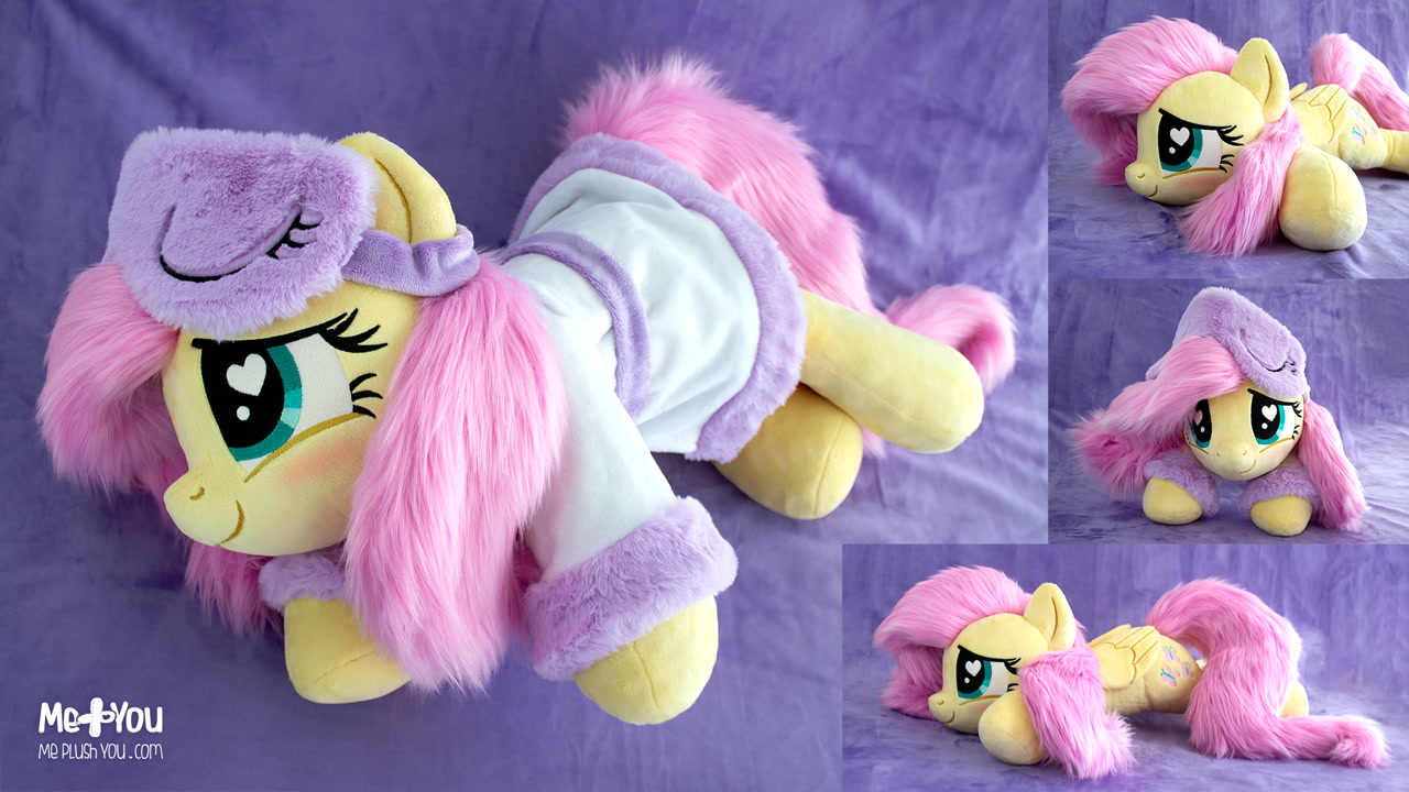 #3188427 - safe, artist:meplushyou, fluttershy, pony, g4, bathrobe ...