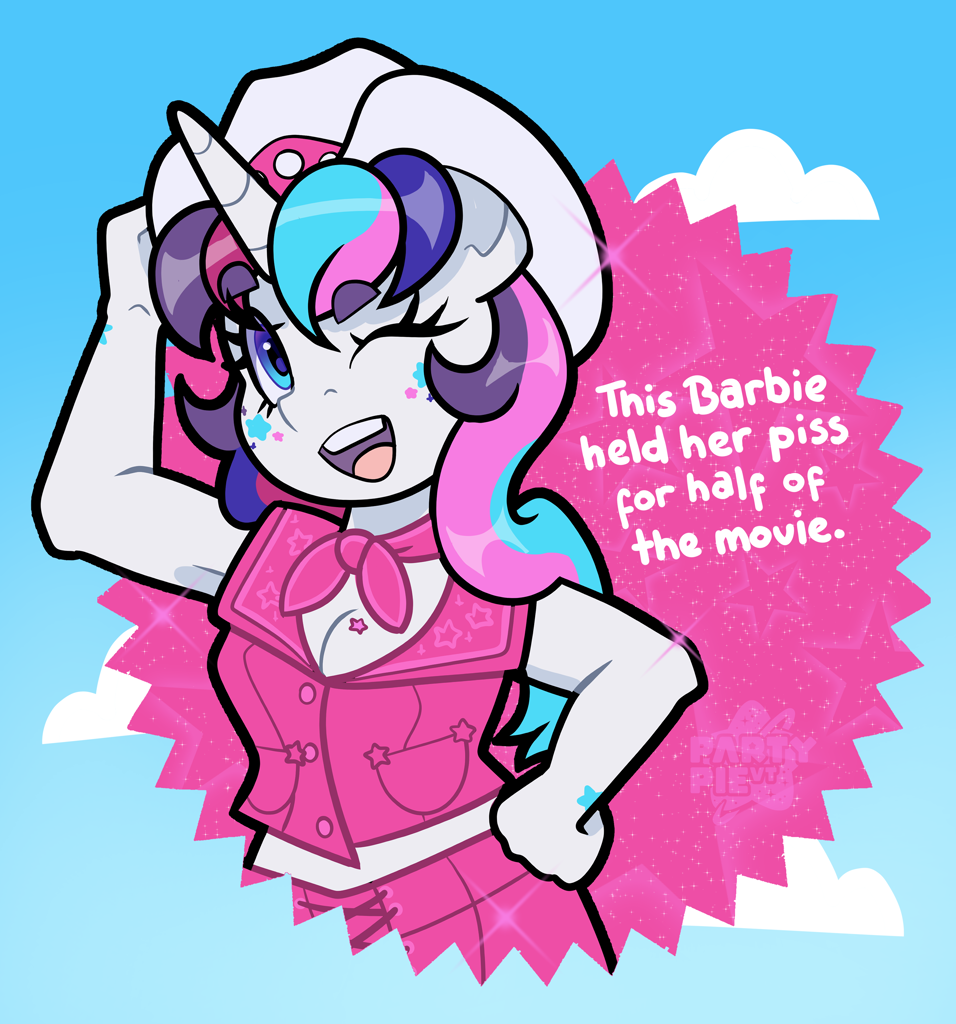 #3188664 - safe, artist:partypievt, oc, oc:party pie, unicorn, anthro ...