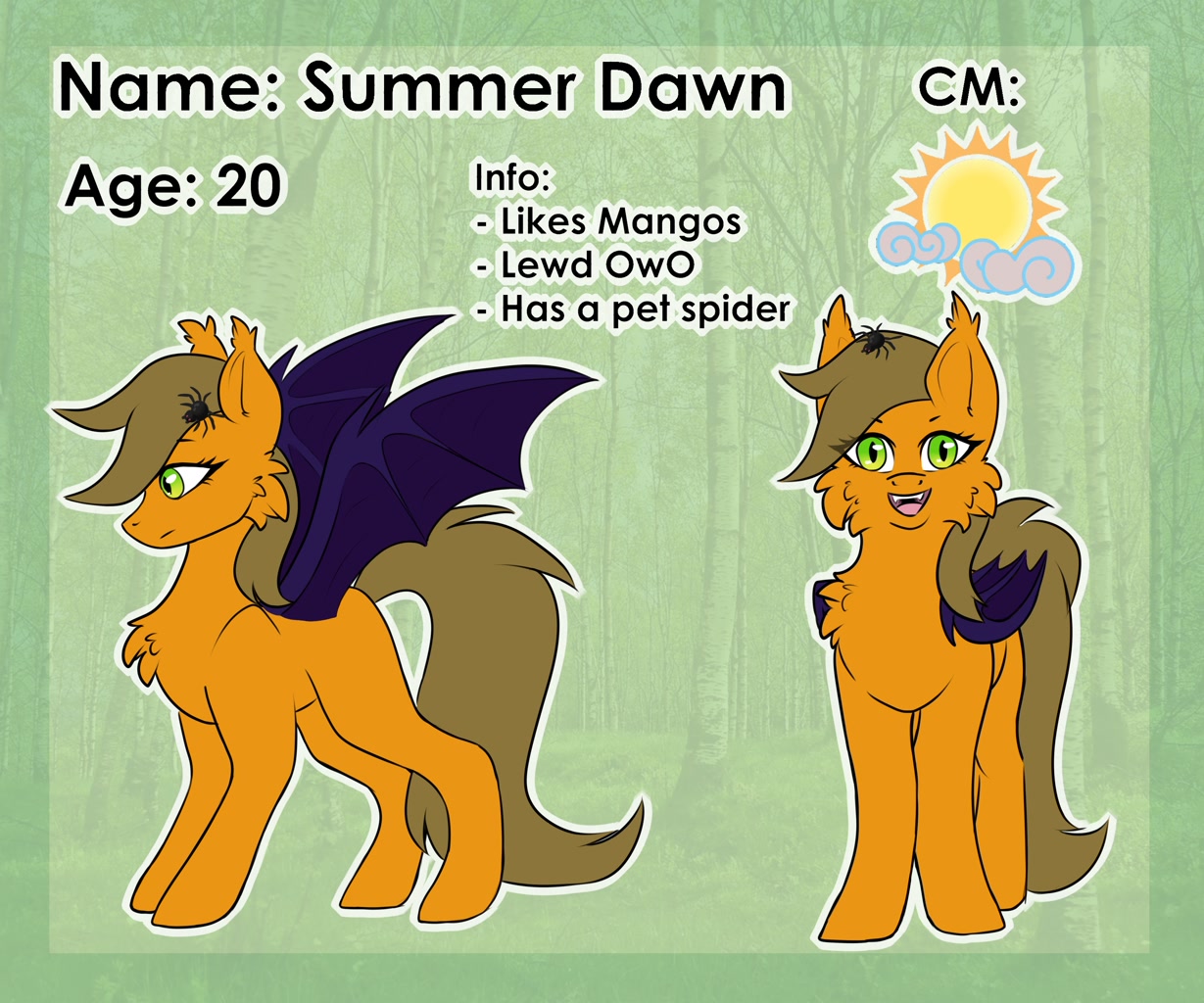 #3188831 - artist needed, safe, oc, oc only, oc:summer dawn, bat pony, pony, spider, bat pony oc ...