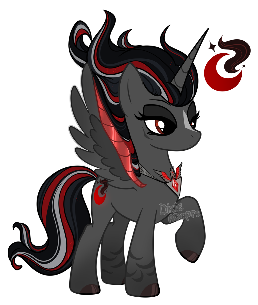 #3189612 - safe, artist:dixieadopts, oc, oc only, oc:crimson storm, alicorn, pony, alicorn ...