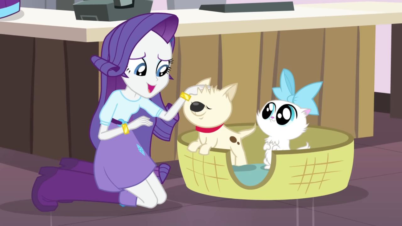 #3189864 - safe, screencap, mitsy, rarity, cat, dog, equestria girls ...