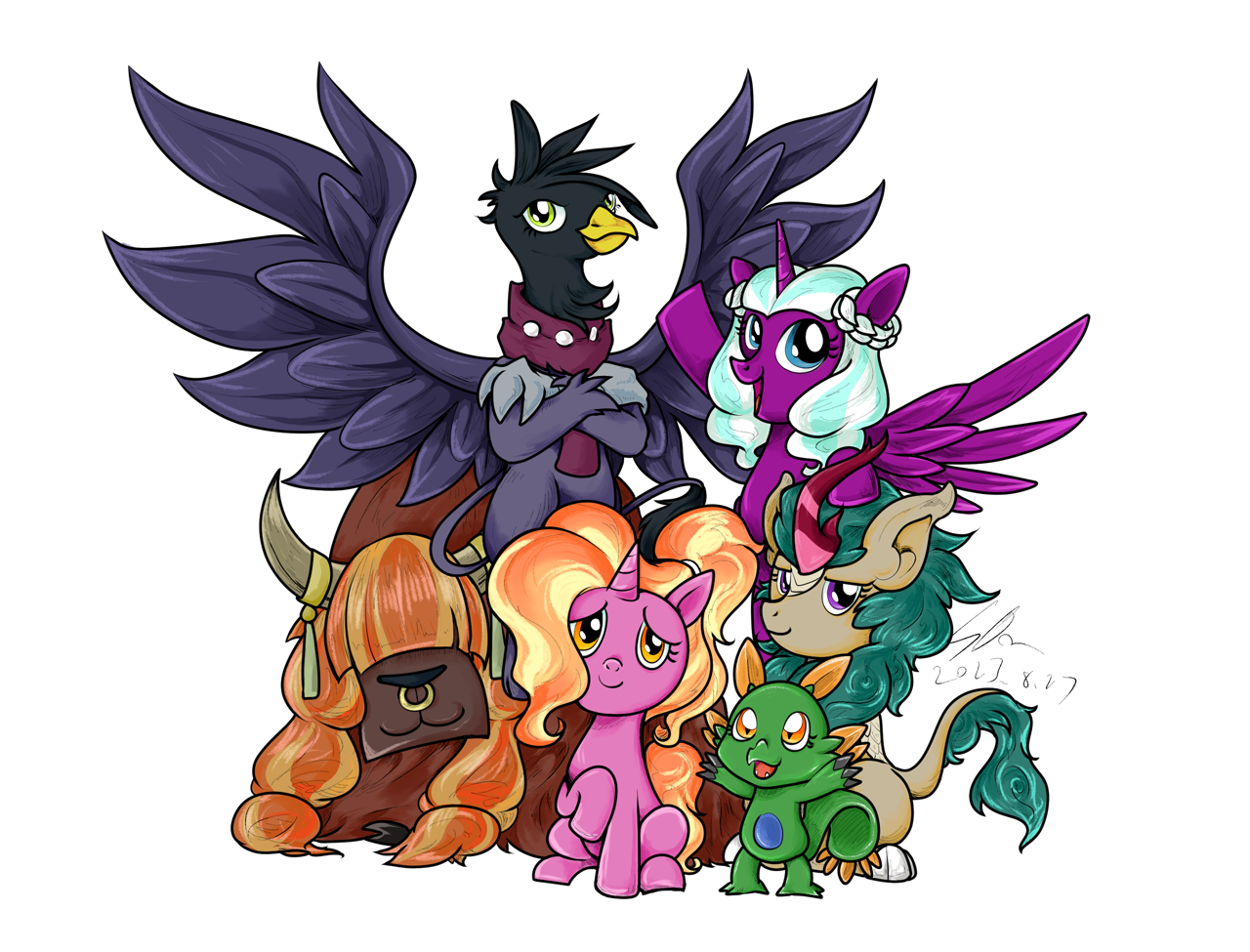 #3189928 - safe, artist:thurder2020, georgia, luster dawn, opaline ...