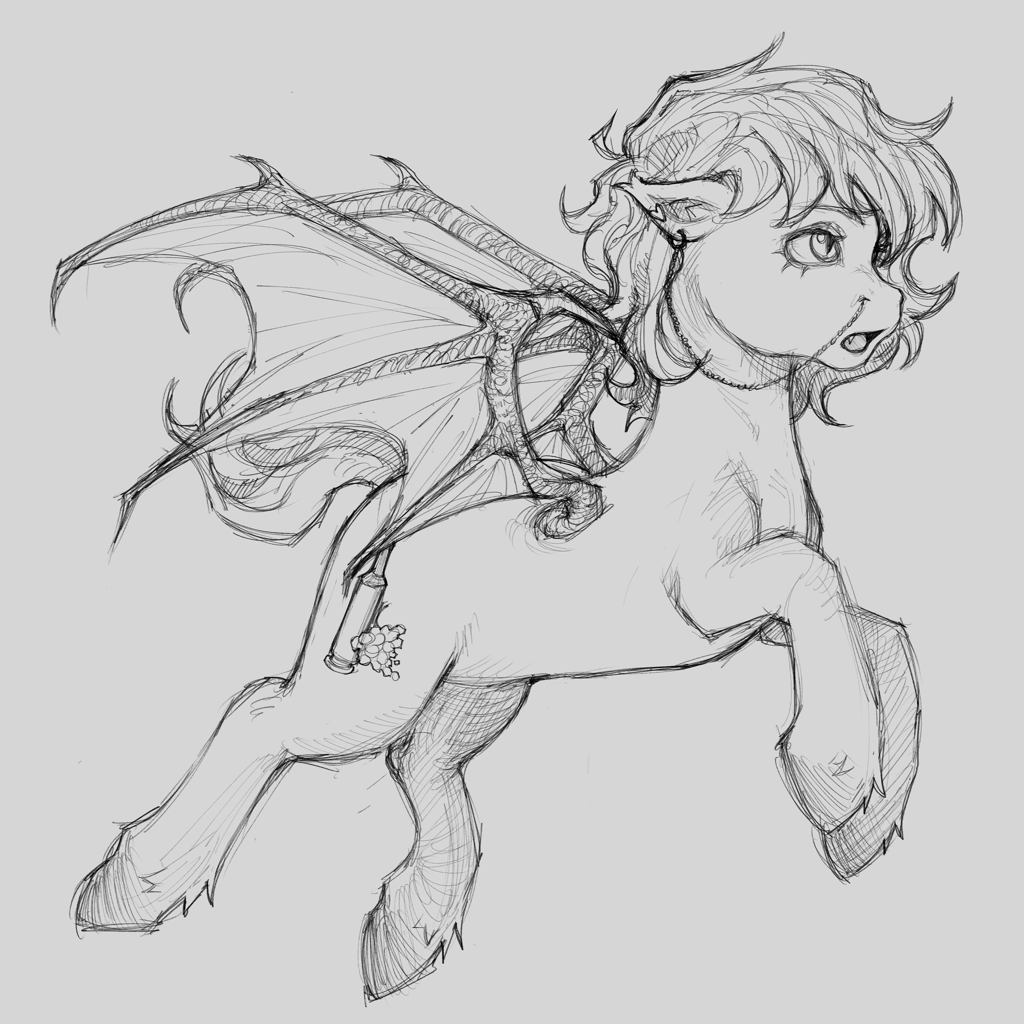 #3190320 - safe, artist:tendocake, oc, oc only, oc:chupilca, bat pony ...