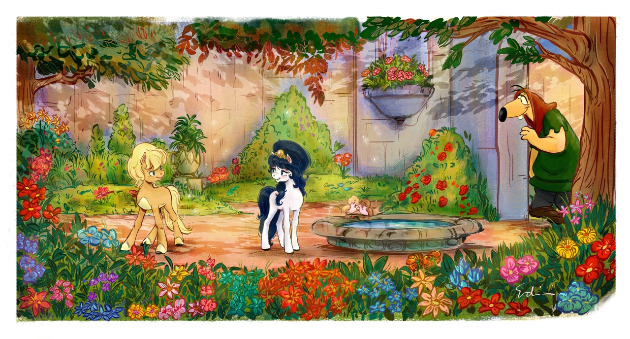 #3190417 - safe, artist:samyerdini, bird, horse, colt, female, filly ...