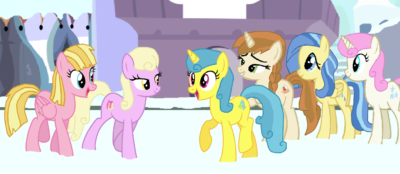 #3190502 - safe, artist:starryc94, lemon hearts, luckette, meadow ...