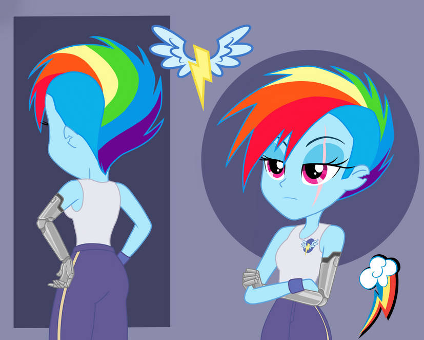 #3190574 - safe, artist:nightglowfan, rainbow dash, human, equestria ...