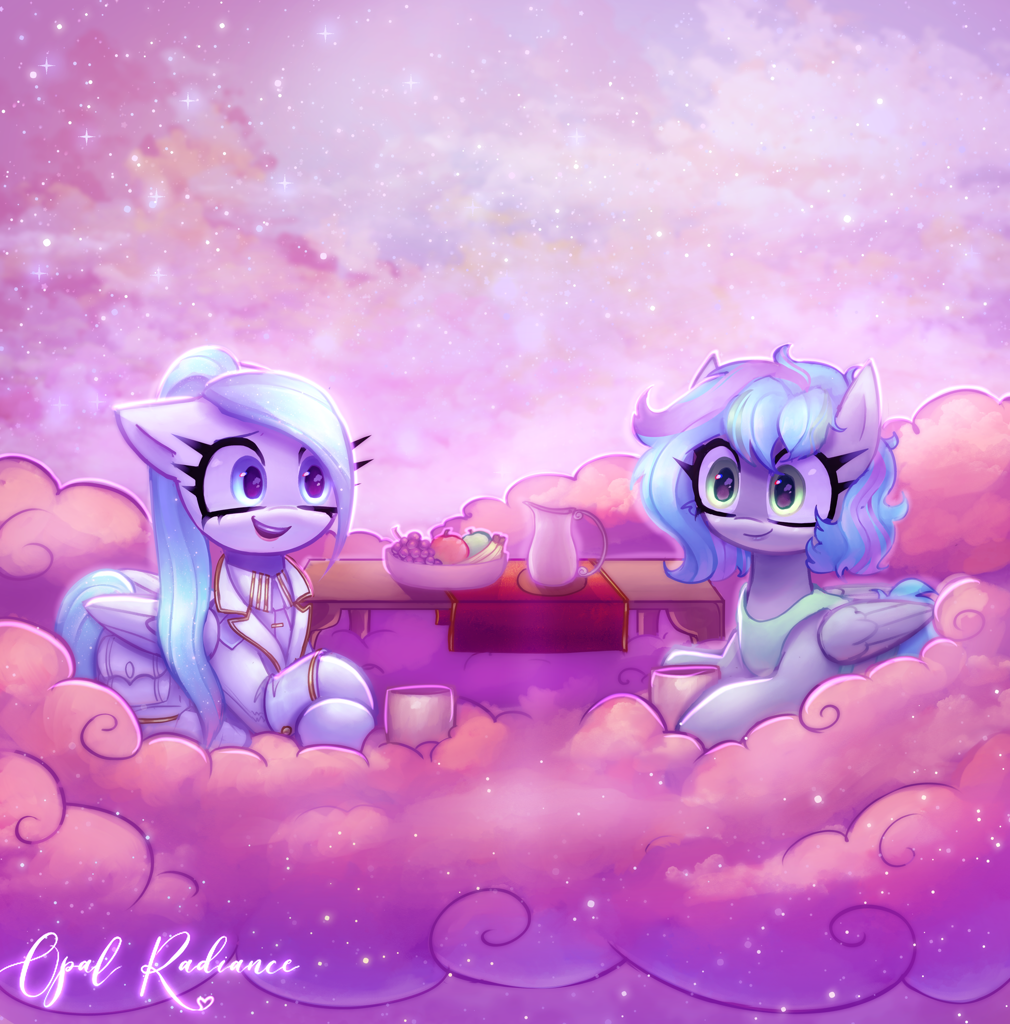 #3175526 - safe, artist:opal_radiance, oc, oc only, oc:opal rosamond, oc:virtuous hope, pegasus ...