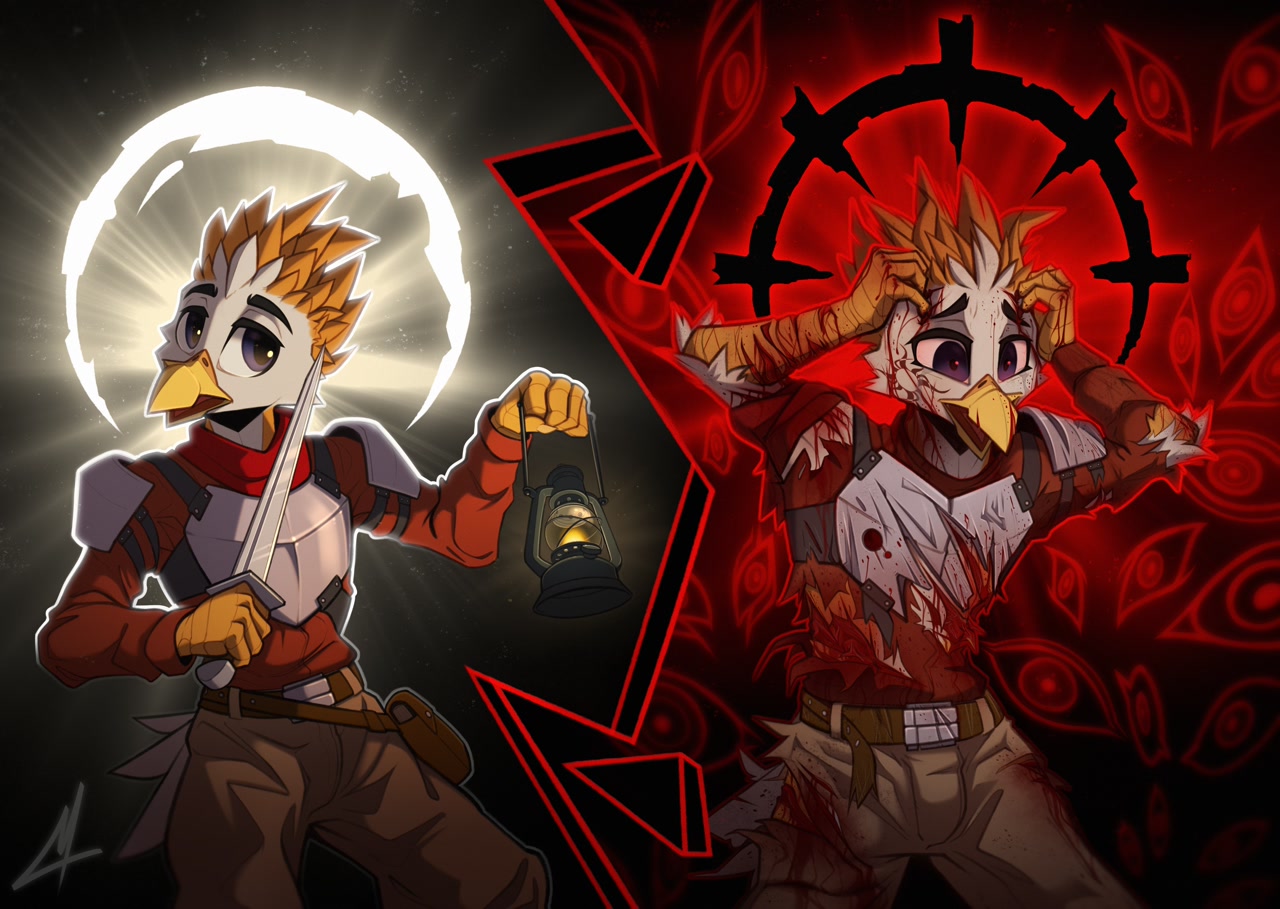 #3175870 - grimdark, artist:midnightflight, oc, griffon, anthro, blood ...