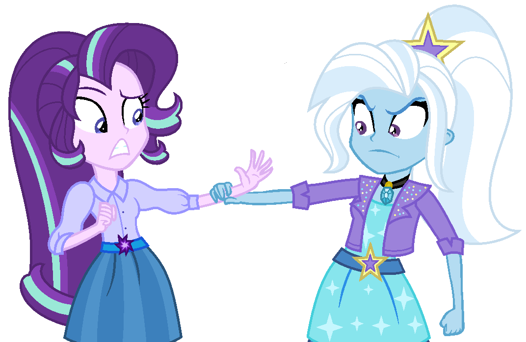 #3192191 - safe, artist:sarahalen, starlight glimmer, trixie, human ...