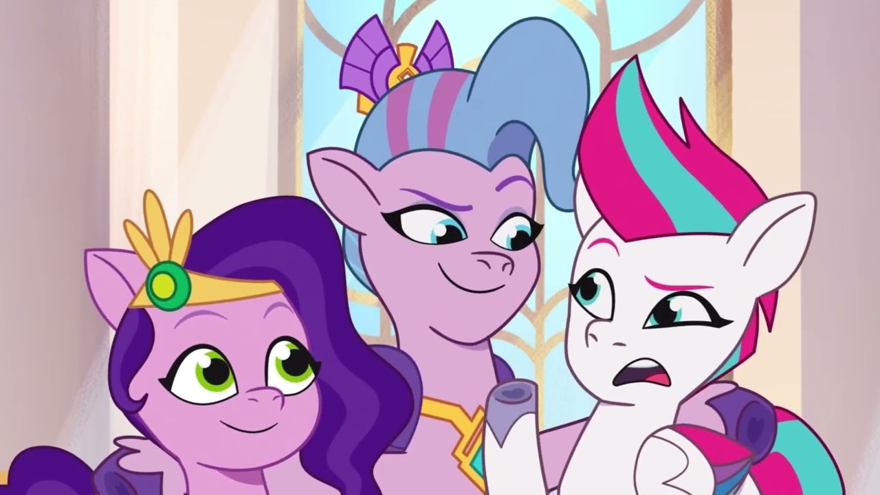#3192399 - safe, screencap, pipp petals, queen haven, zipp storm, pegasus, pony, g5, my little ...
