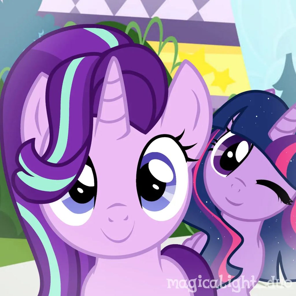 #3176295 - safe, artist:magicalight_duo, starlight glimmer, twilight sparkle, alicorn, pony ...